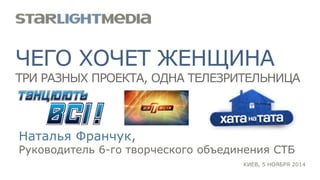Чого хоче жінка. Три таких різних проекти, одна глядачка: ‘’1 за всіх ‘’, ‘’Хата на тата ...