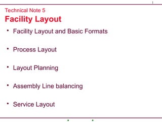 Facility Layout planning of different types of Layout methods | PPT