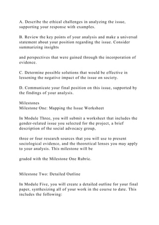 1 SOC 320 Final Project Guidelines and Rubric .docx