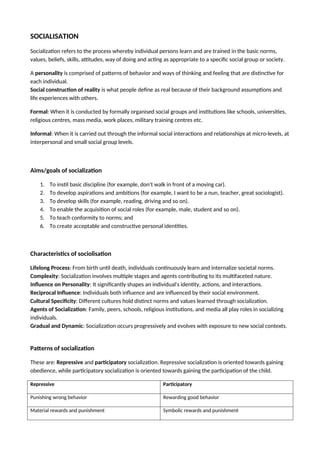 1 Socialization document for medical sociology | PDF