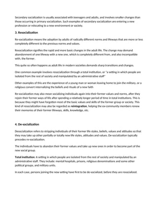 1 Socialization document for medical sociology | PDF