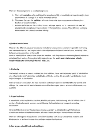 1 Socialization document for medical sociology | DOCX