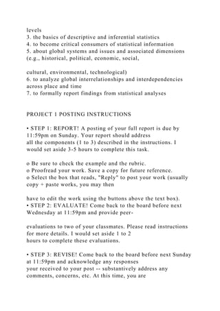 1 Social Science Statistics Project 1 Global Issu.docx