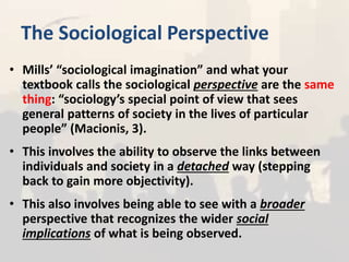 Week 1: Sociological Perspective revised | PPTX