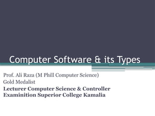 Software & types Software & types Software & types | PPTX