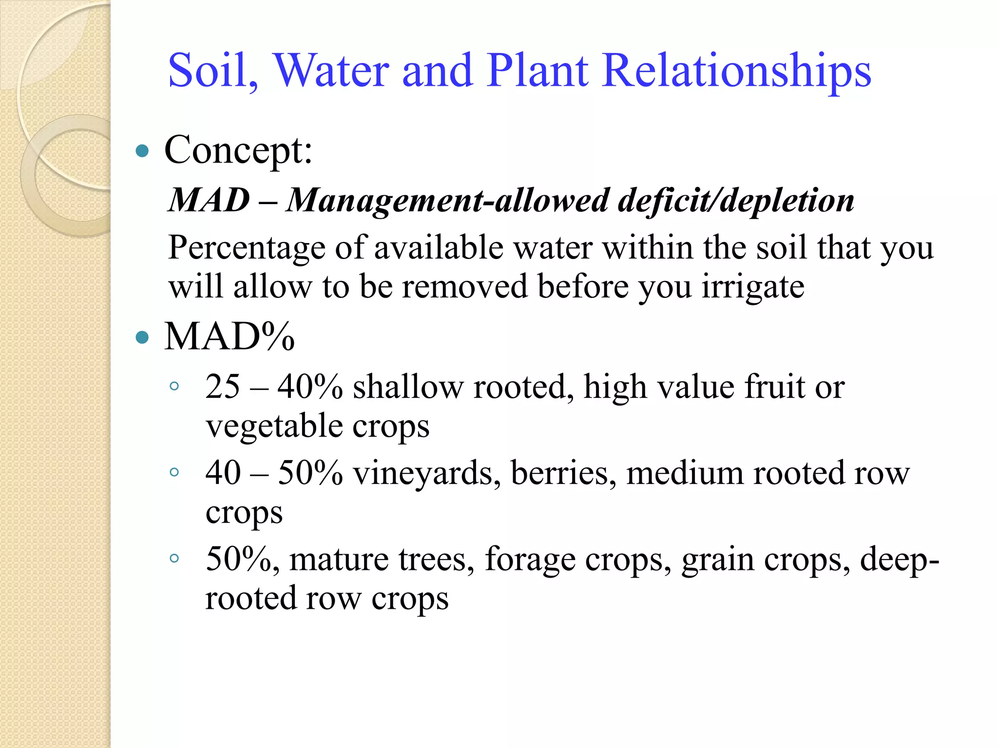 soil,water & plant relationships | PDF