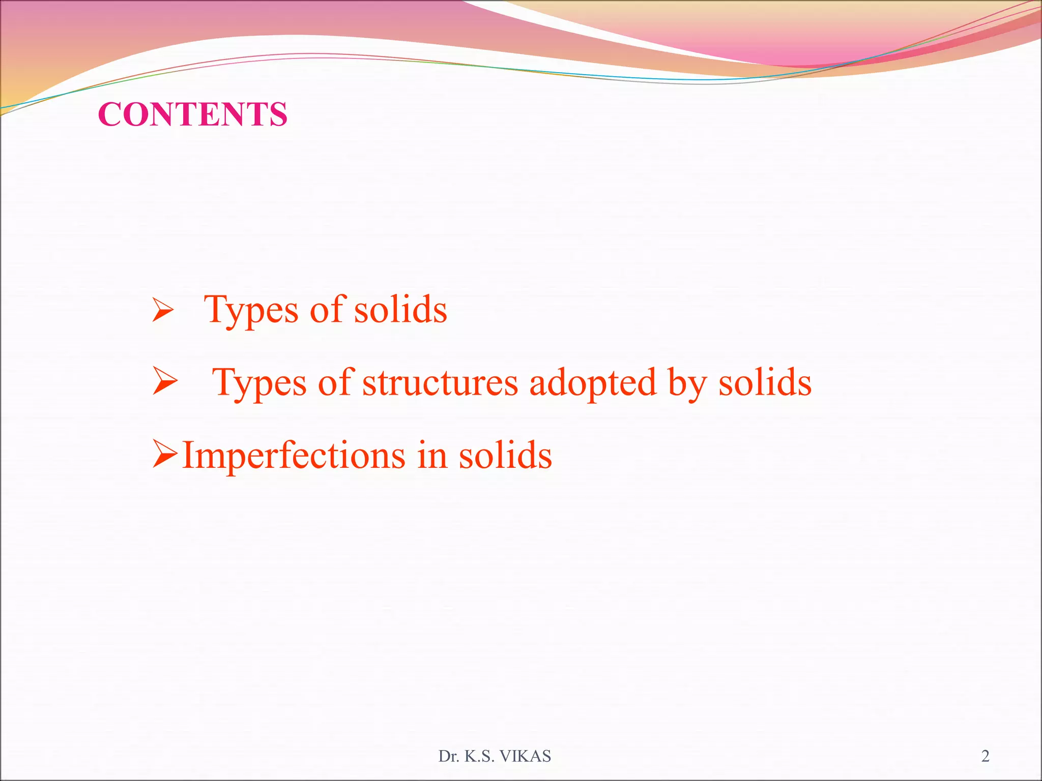 The Solid State For Class XII | PPT
