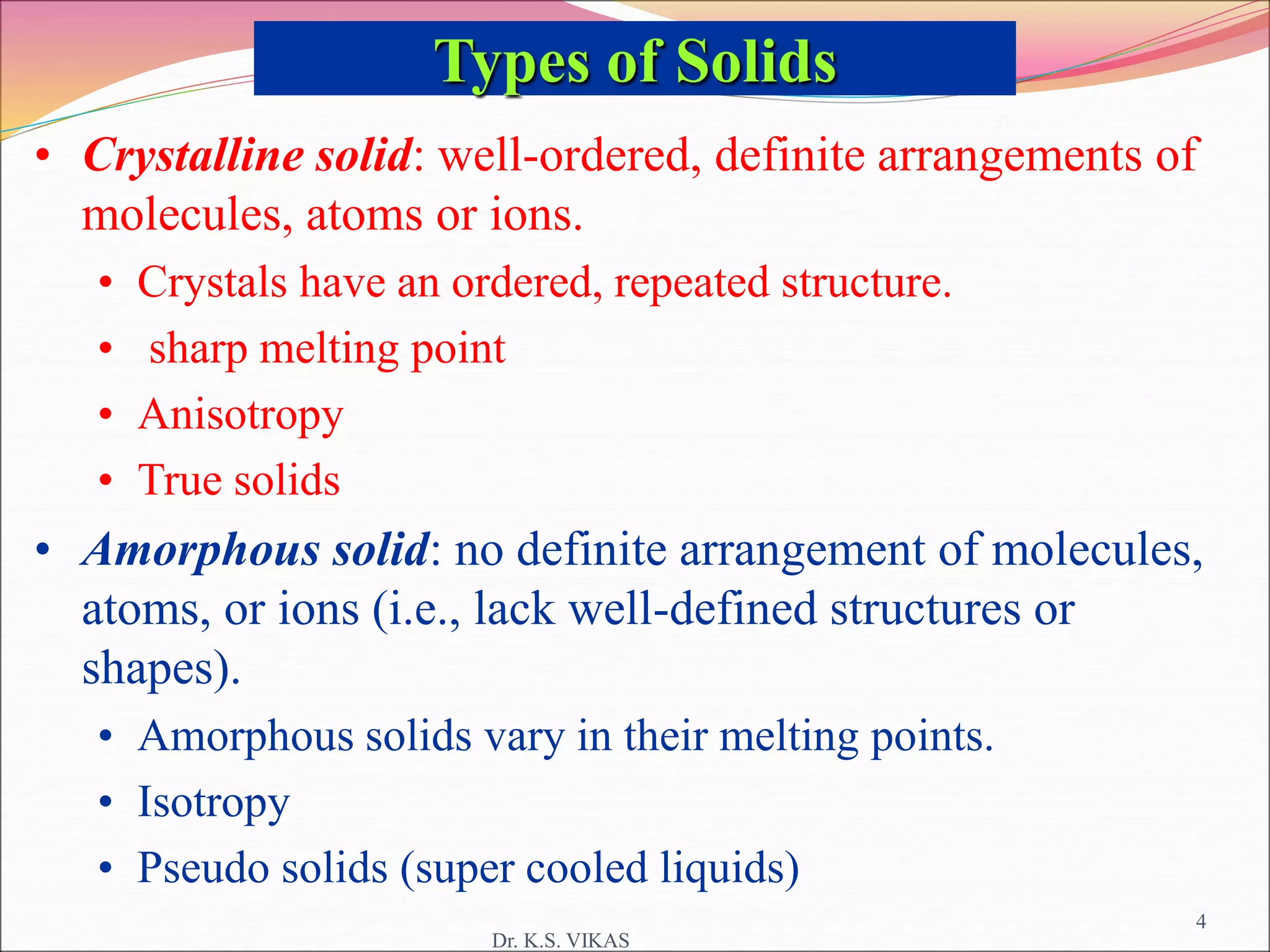 The Solid State For Class XII | PPT