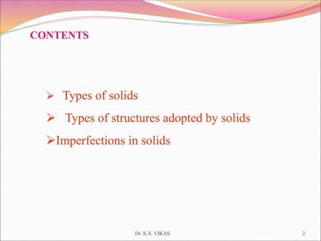 The Solid State For Class XII | PPT