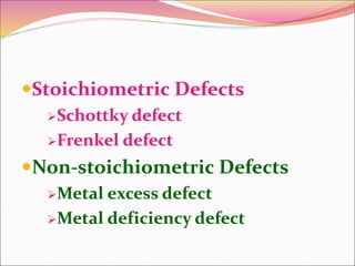 The Solid State For Class XII | PPT