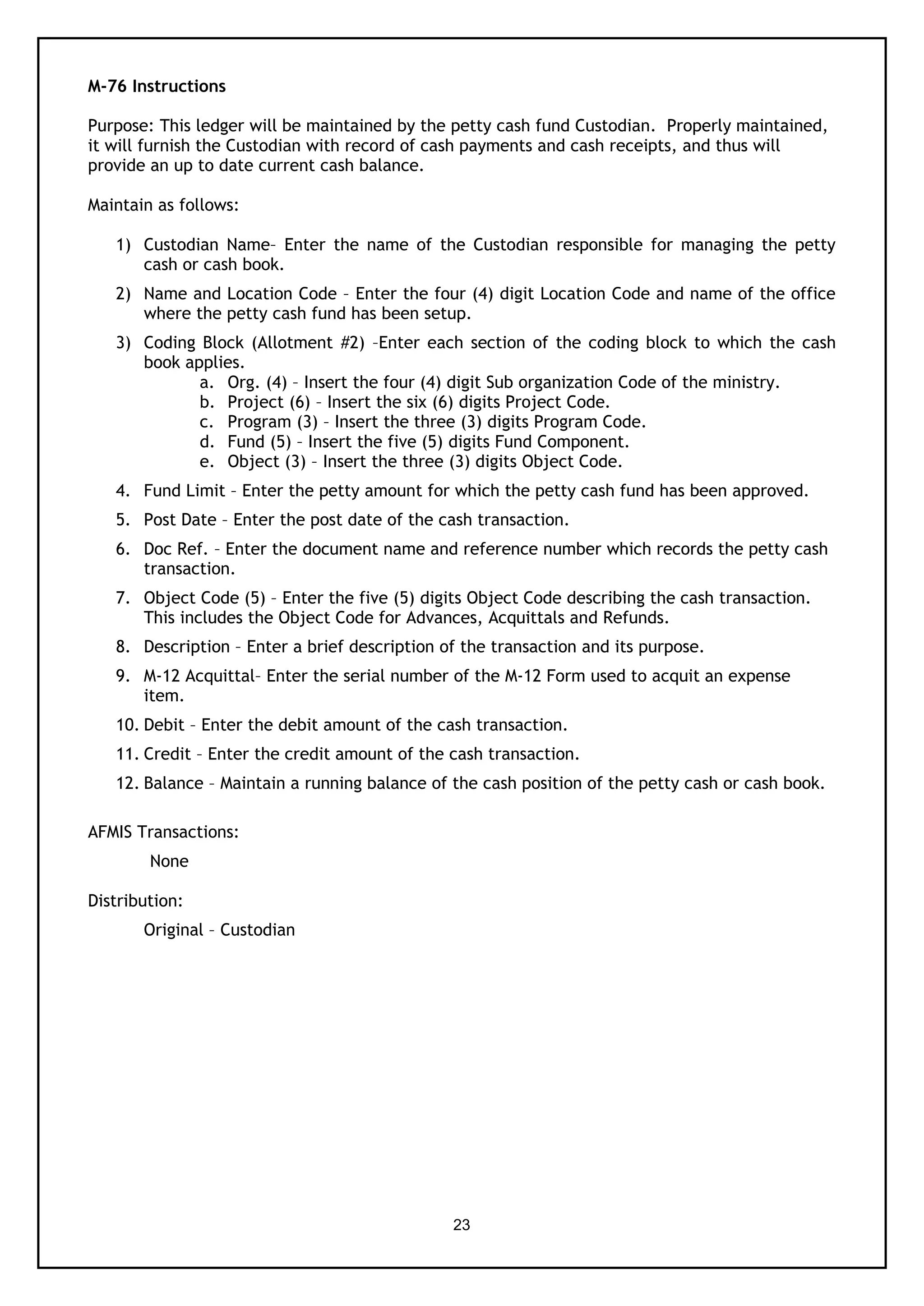 1 sop petty cash management | PDF