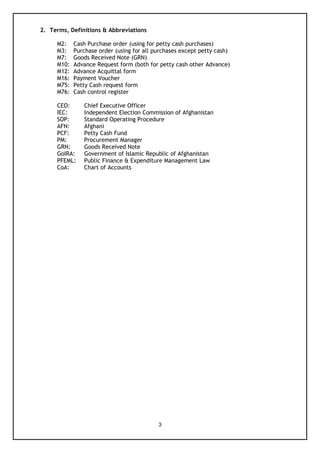 1 sop petty cash management | PDF