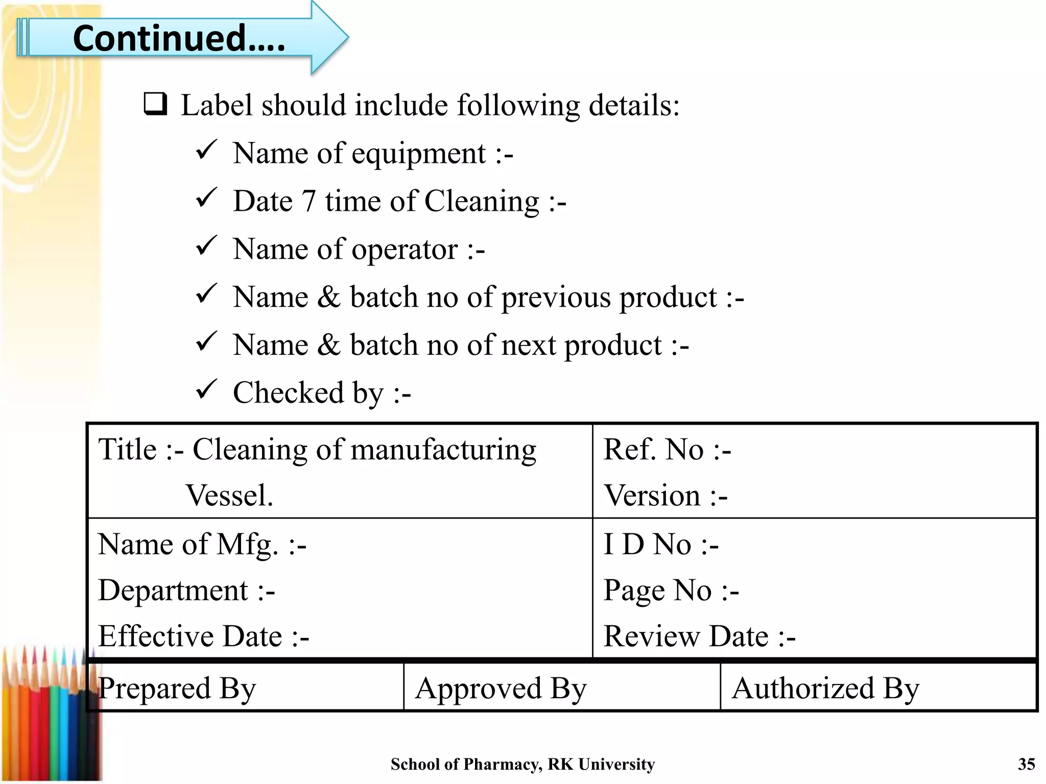 standard operating procedure pharmacy | PPTX