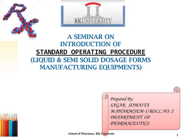 standard operating procedure pharmacy | PPTX | Pharmaceutical Industry | Industries