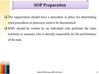 standard operating procedure pharmacy | PPTX