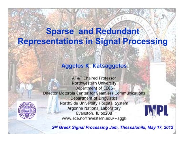 Sparse and Redundant Representations: Theory and Applications | PPT