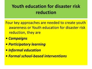 Disaster management & youth participation | PDF