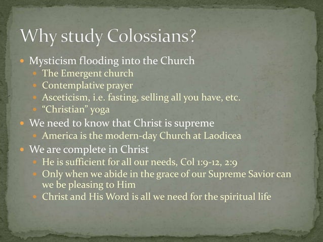 1 ss colossians intro | PPTX
