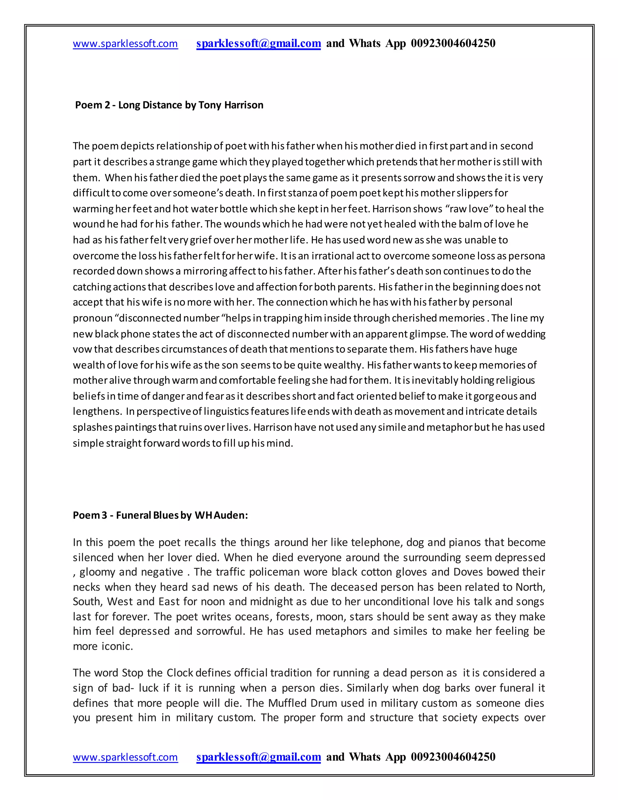 Poem 1 - Poem at Thirty Nine by Alice Walker | DOCX | Funeral ...