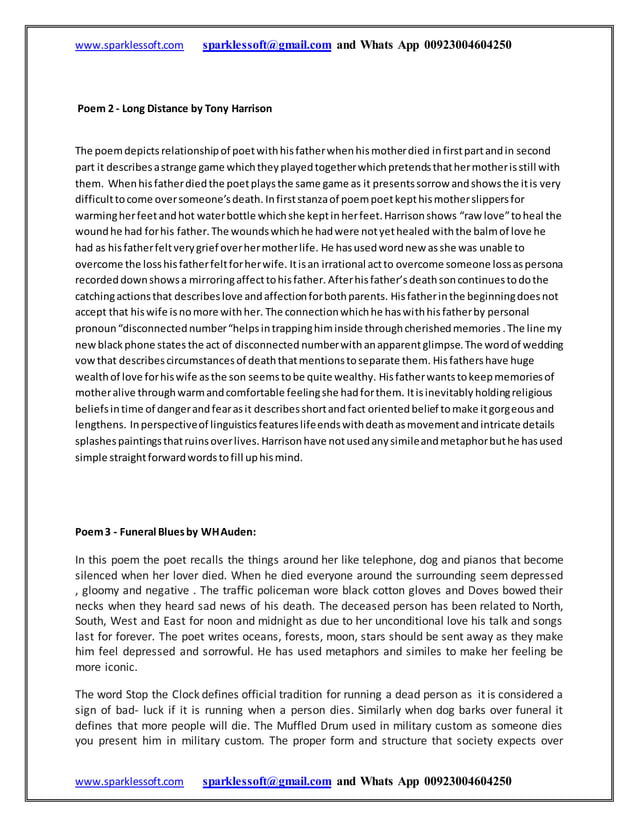 Poem 1 - Poem at Thirty Nine by Alice Walker | DOCX | Funeral ...