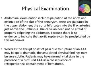 Abdominal Aortic Aneurysms | PPTX