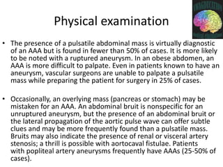 Abdominal Aortic Aneurysms | PPTX