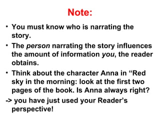 1st 3rd person narrative classslides | PPT