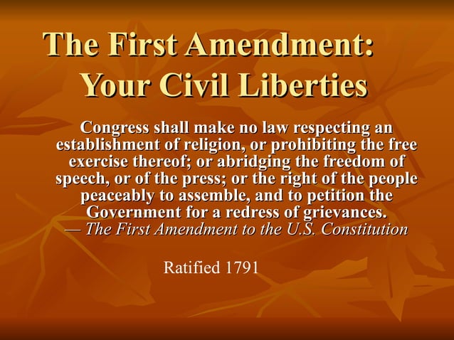 1st amendment | PPT