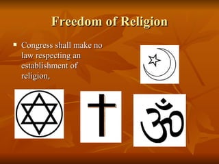 Freedom Of Religion Amendment 1