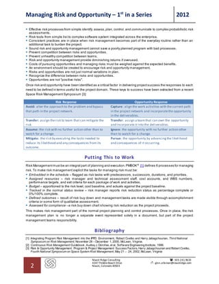 Managing risk as Opportunity | DOCX