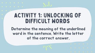 CATCH UP FRIDAY ENGLISH TEN QUARTER FOUR | PDF