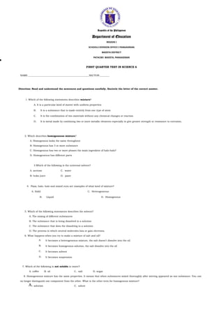 First Quarter Examination in Science 6.docx