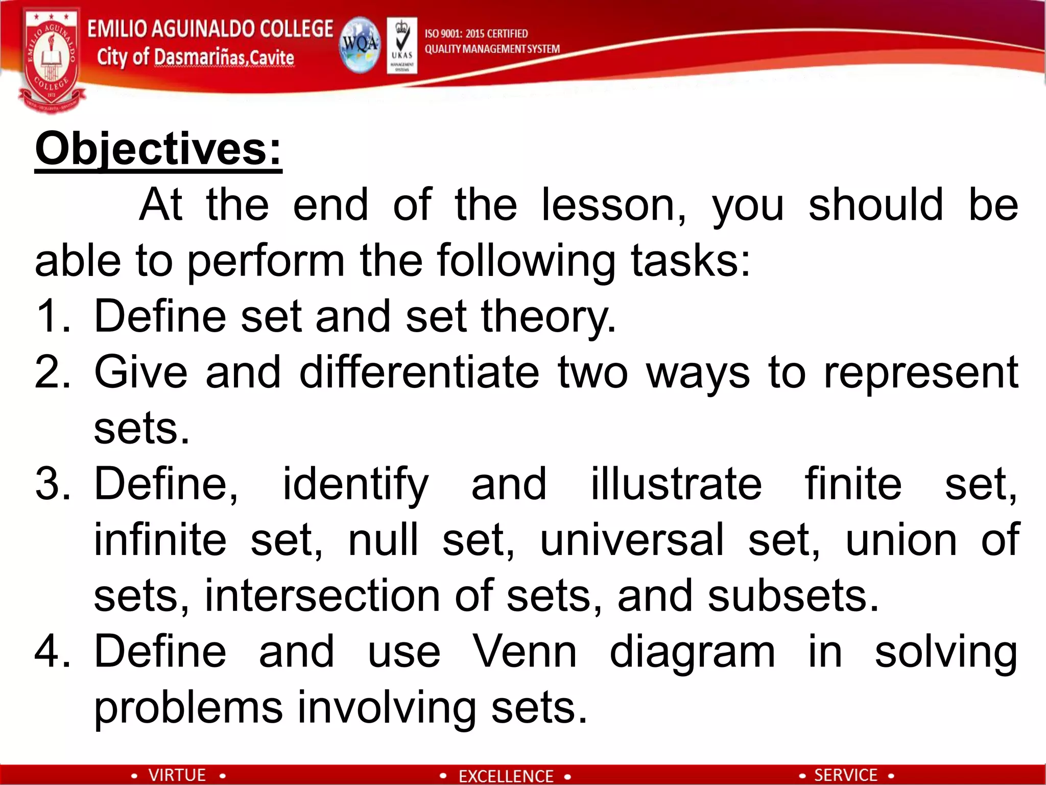 Language of Sets | PDF
