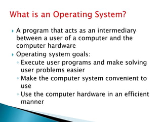 Operating System Introduction | PPTX