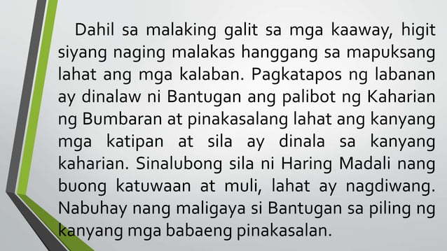 Epiko (Prinsipe Bantugan) | PPTX