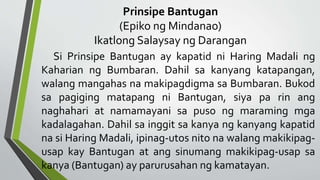 Epiko (Prinsipe Bantugan) | PPTX
