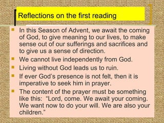 Liturgical Bible Study Guide - 1st Sunday of Advent Cycle B | PPT