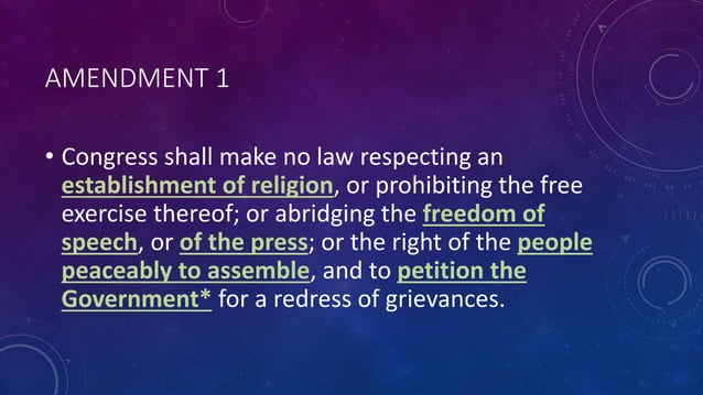1st amendment- 5 Freedoms | PPTX | Law
