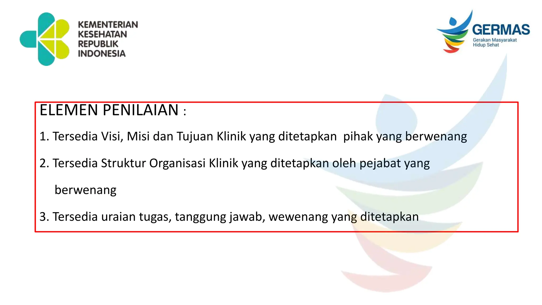 1 Standar Akreditasi Klinik Bab I Tkk Asli Pptx