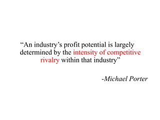 Michael Porter's Theory | PPTX