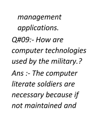 1st assignment introduction to computer | DOCX