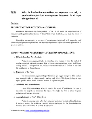 1st assignment (opm) | PDF