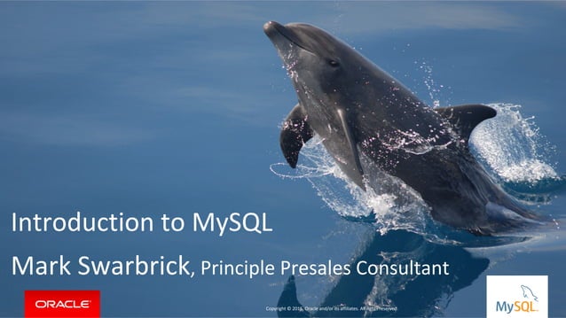 MySQL Dublin Event Nov 2018 - State of the Dolphin | PDF