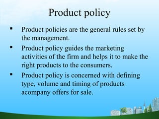 PRODUCT PLANNING | PPT