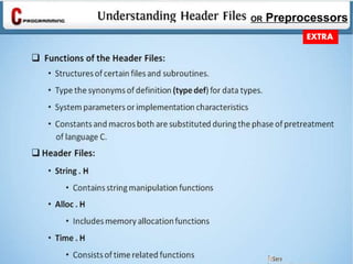 C programming basics | PPSX | Programming Languages | Computing