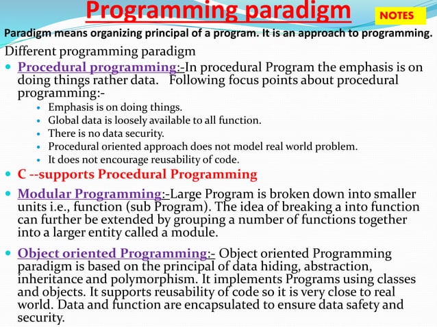 C programming basics | PPSX | Programming Languages | Computing
