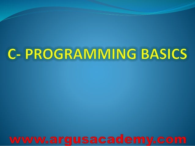 C programming basics