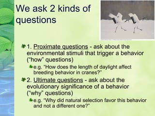 AP Biology behavioral ecology | PPT