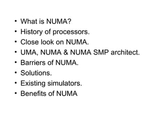 NUMA overview | PPT