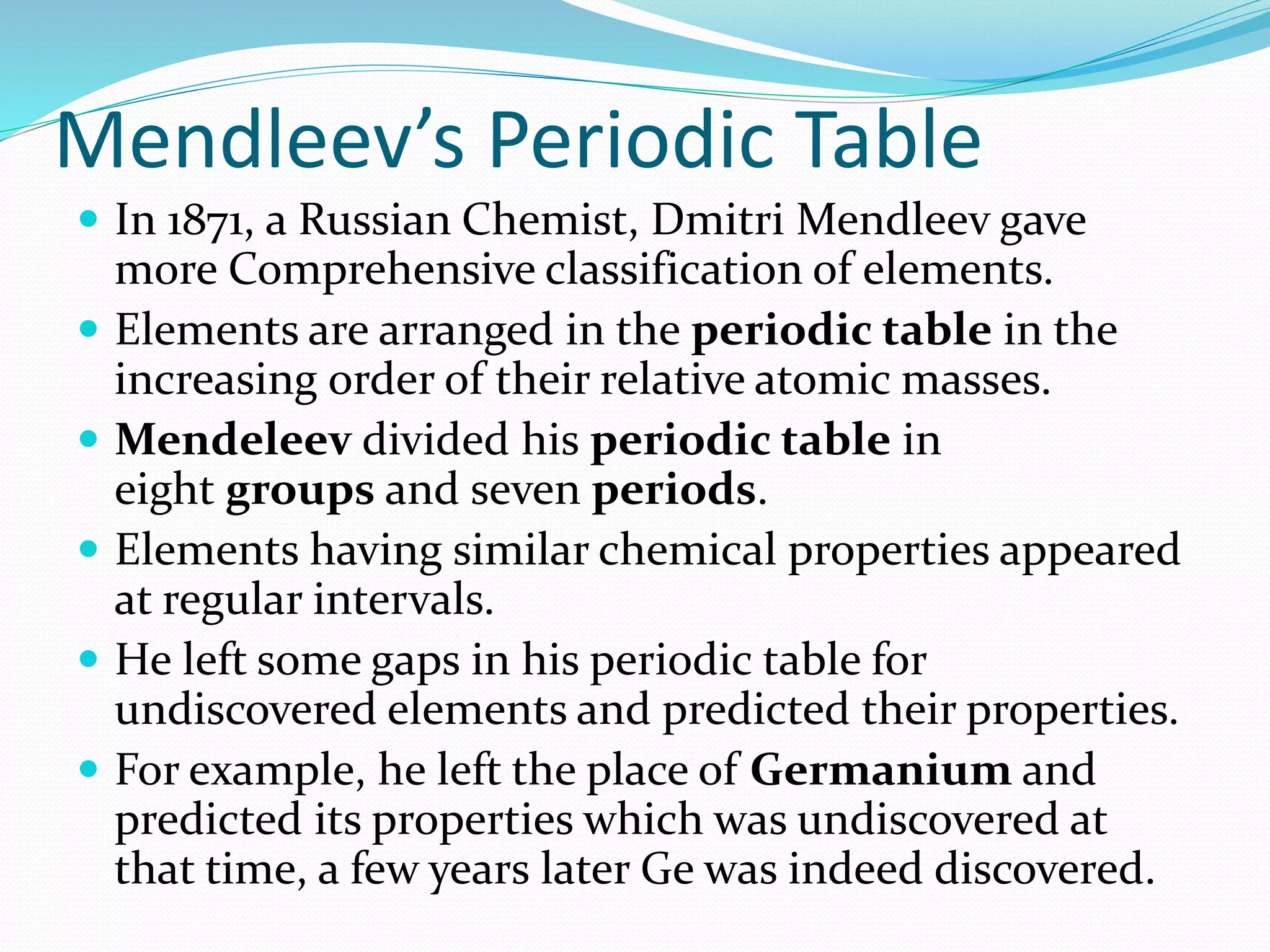Periodic Classification of Elements and Periodicity | PPTX